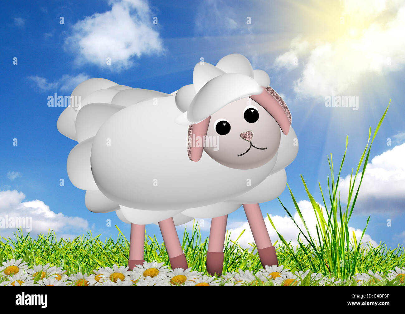 Cute funny sheep Stock Photo - Alamy