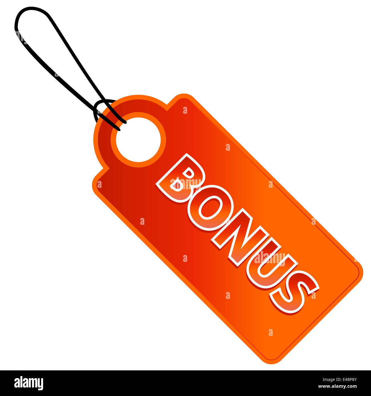 Bonus tag with price list Stock Photo - Alamy