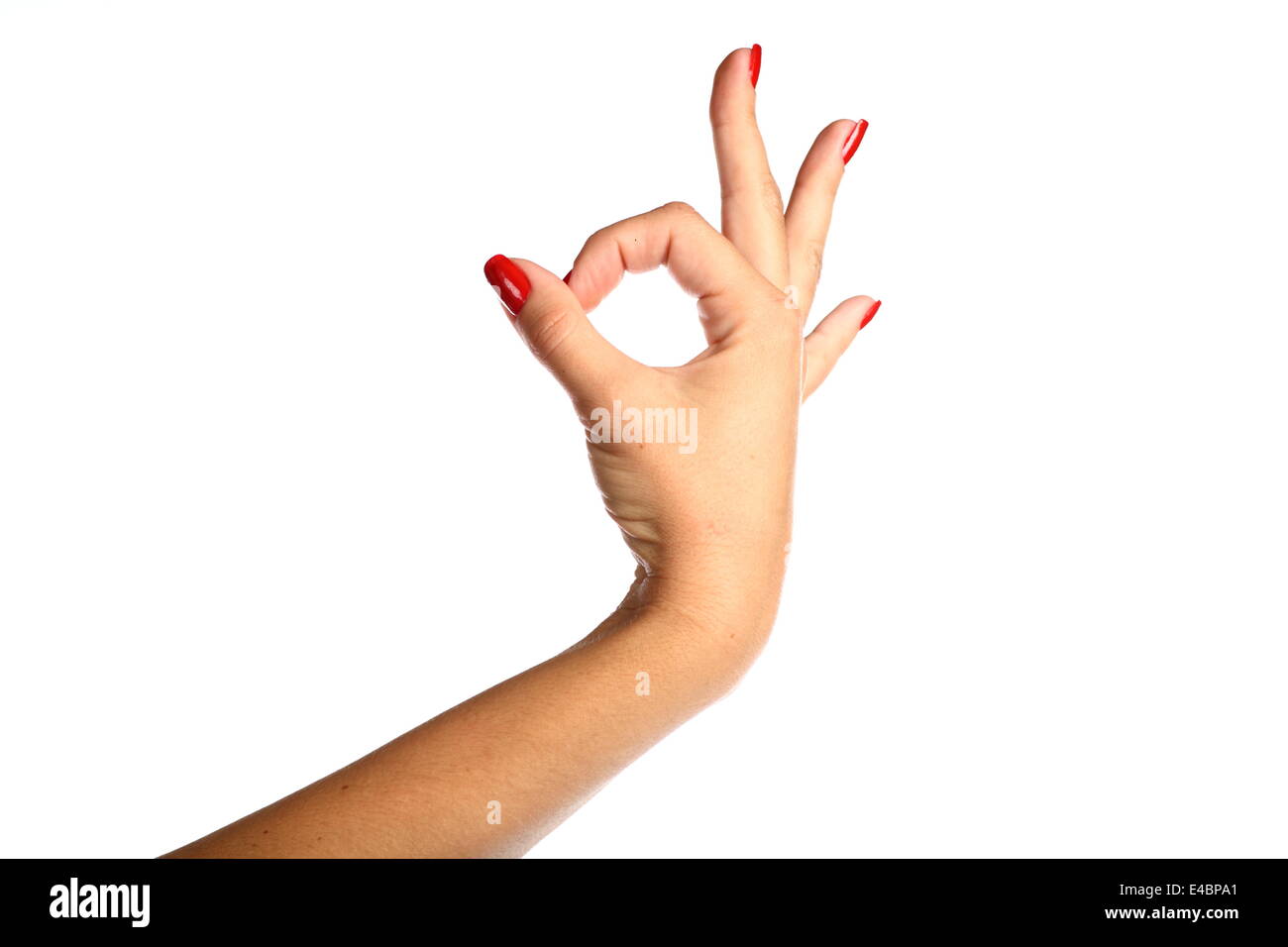 Empty hand isolated on white background Stock Photo - Alamy
