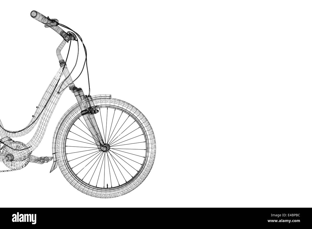 Mountain Bicycle 3D model, body structure , wire model Stock Photo - Alamy