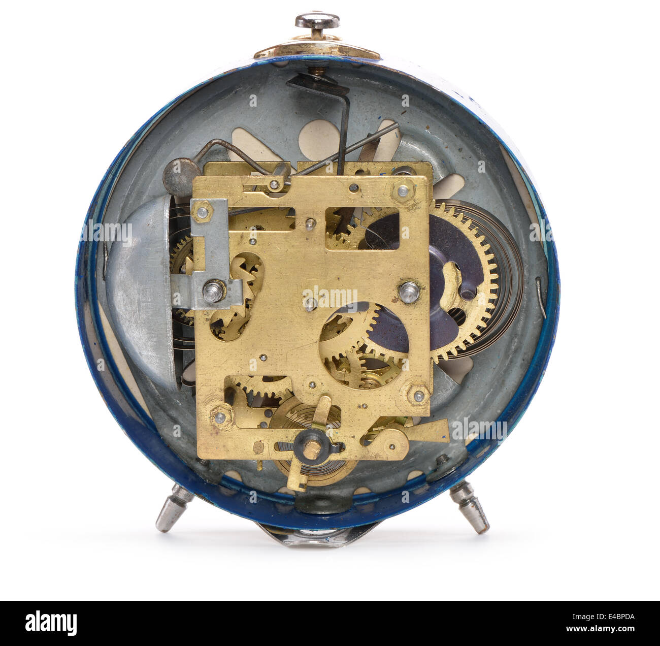 Rear side of the old alarm clock Stock Photo - Alamy