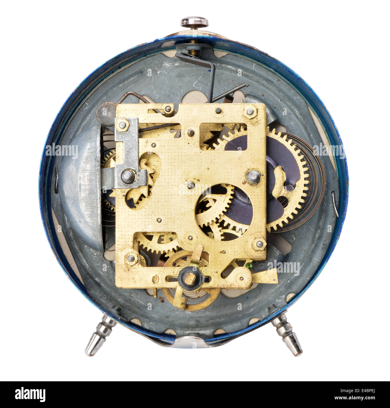 Rear side of the old alarm clock Stock Photo - Alamy