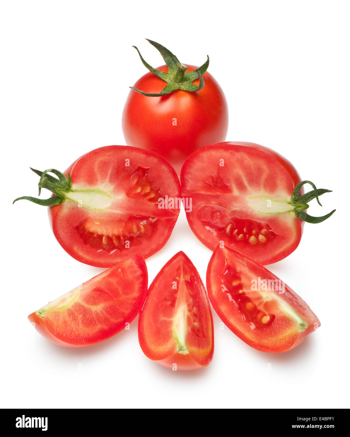 The cut tomatoes Stock Photo - Alamy