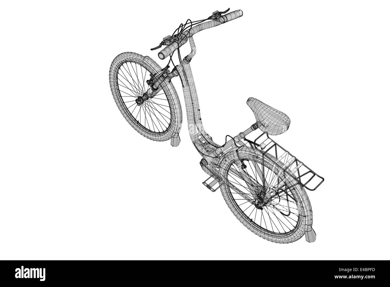 Mountain Bicycle 3D model, body structure , wire model Stock Photo - Alamy