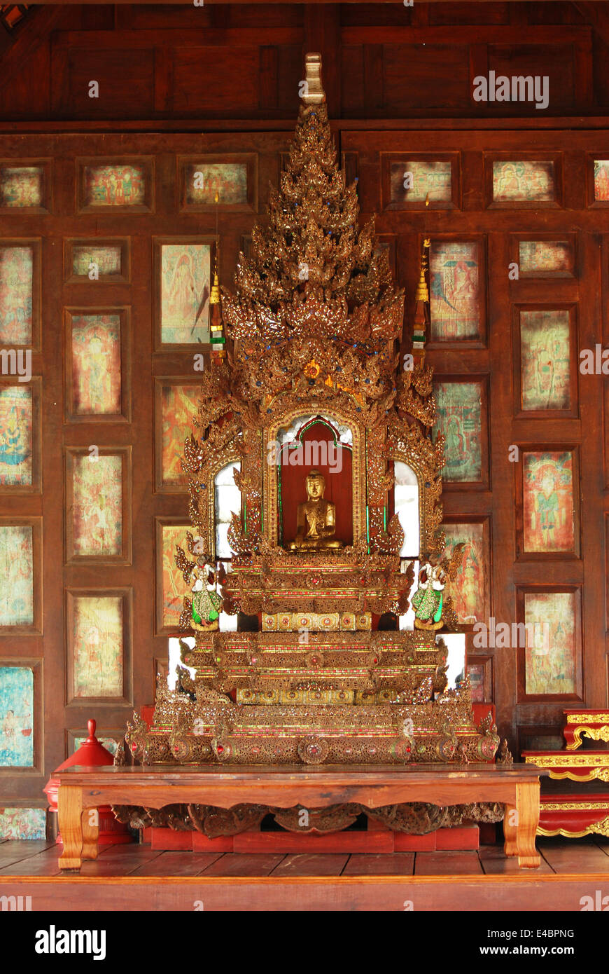 Buddha image in a temple Stock Photo - Alamy