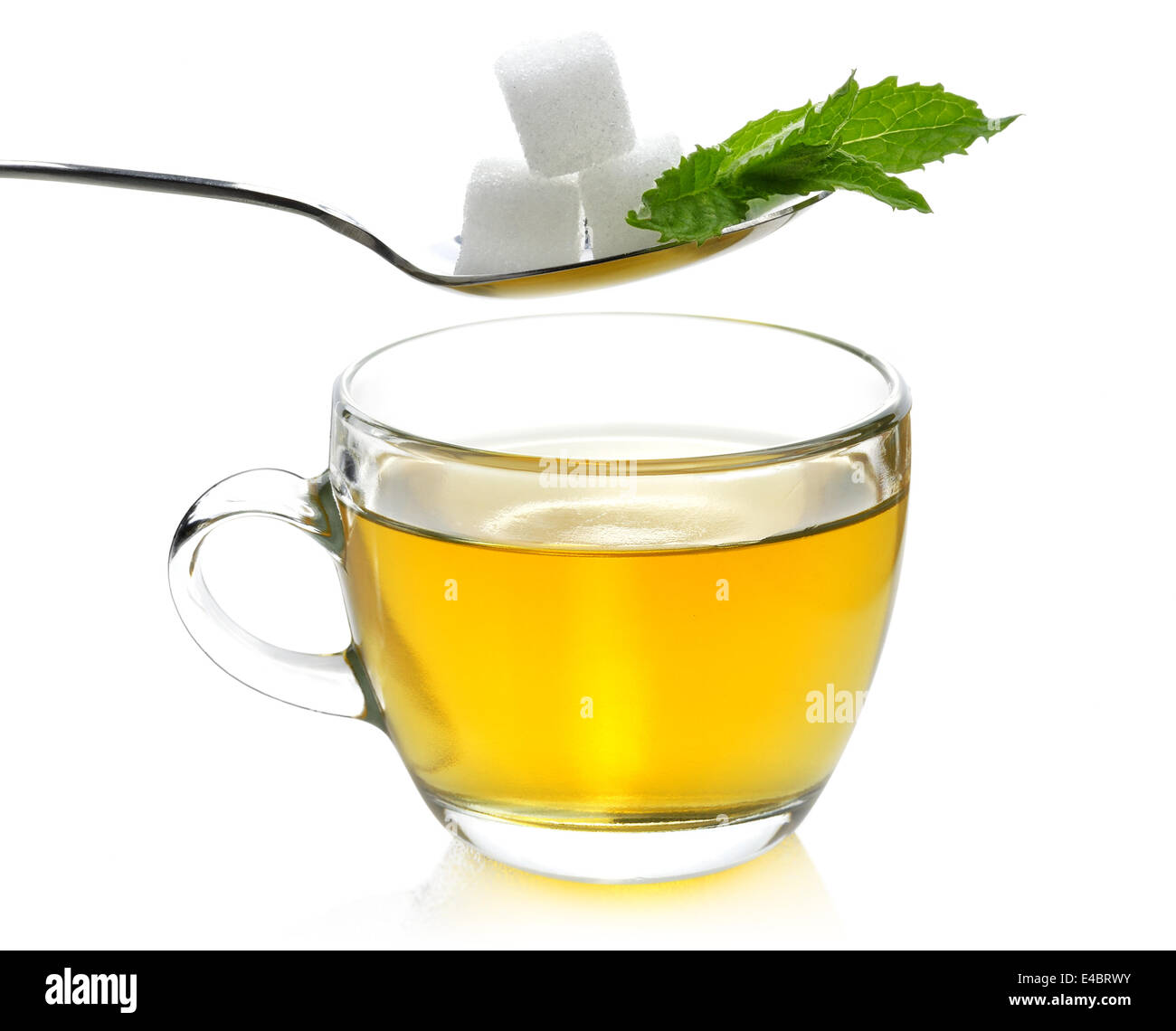 Transparent cup green tea Cut Out Stock Images & Pictures - Alamy
