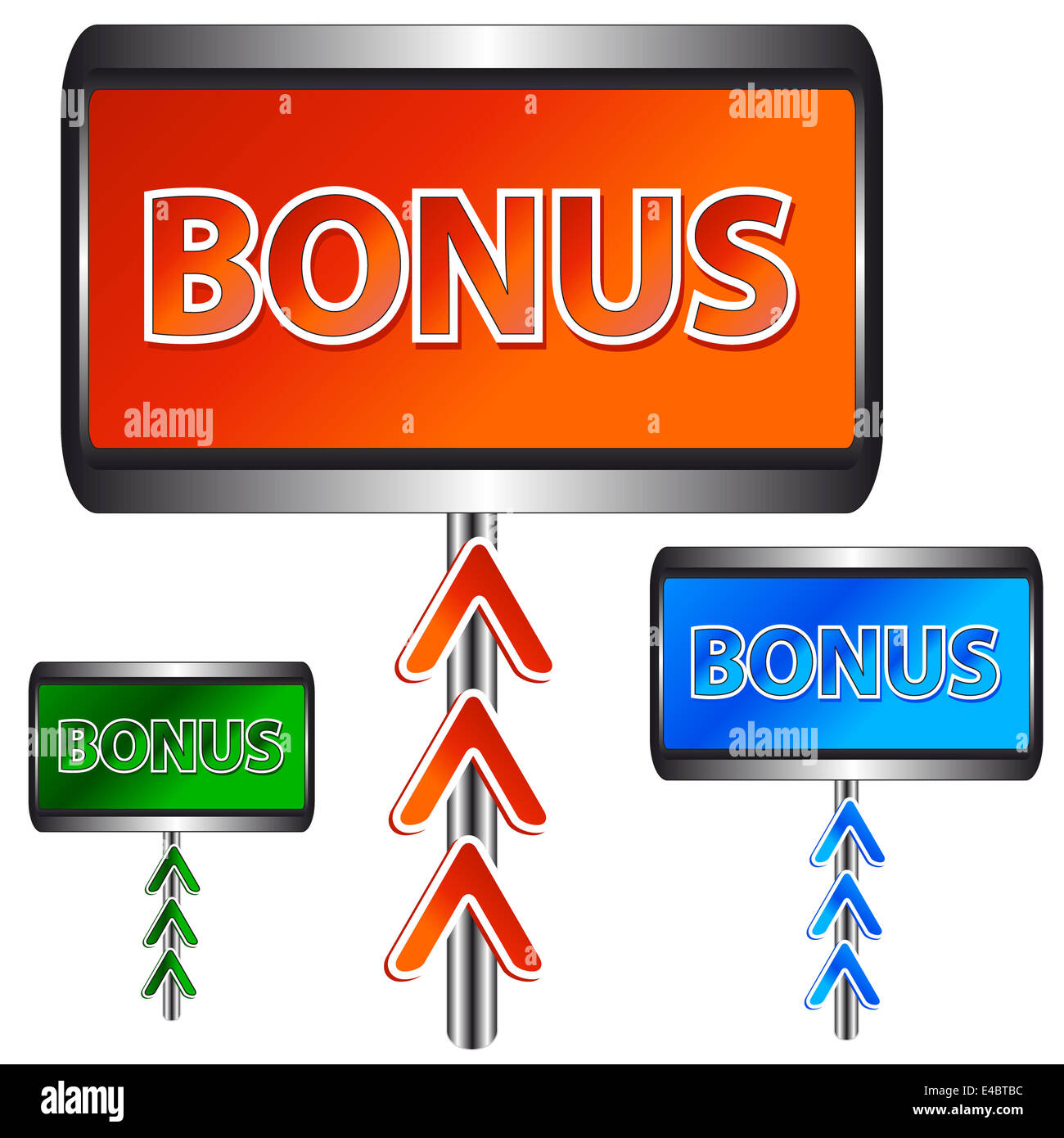 Three bonus icons Stock Photo - Alamy