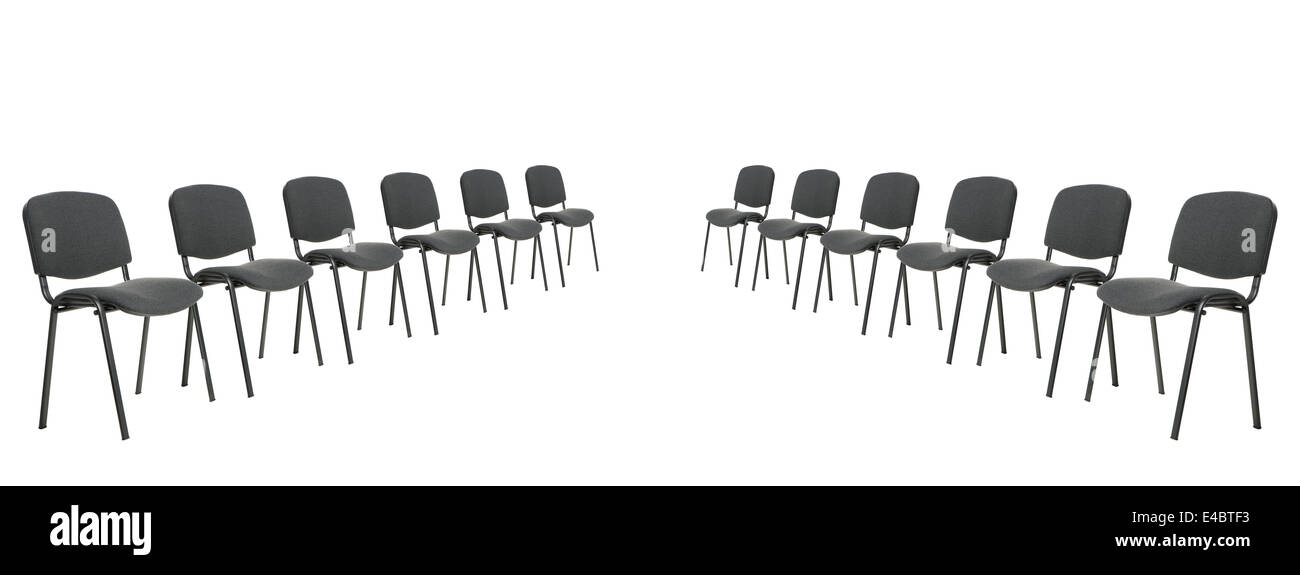 Set of chairs for discussion Stock Photo - Alamy