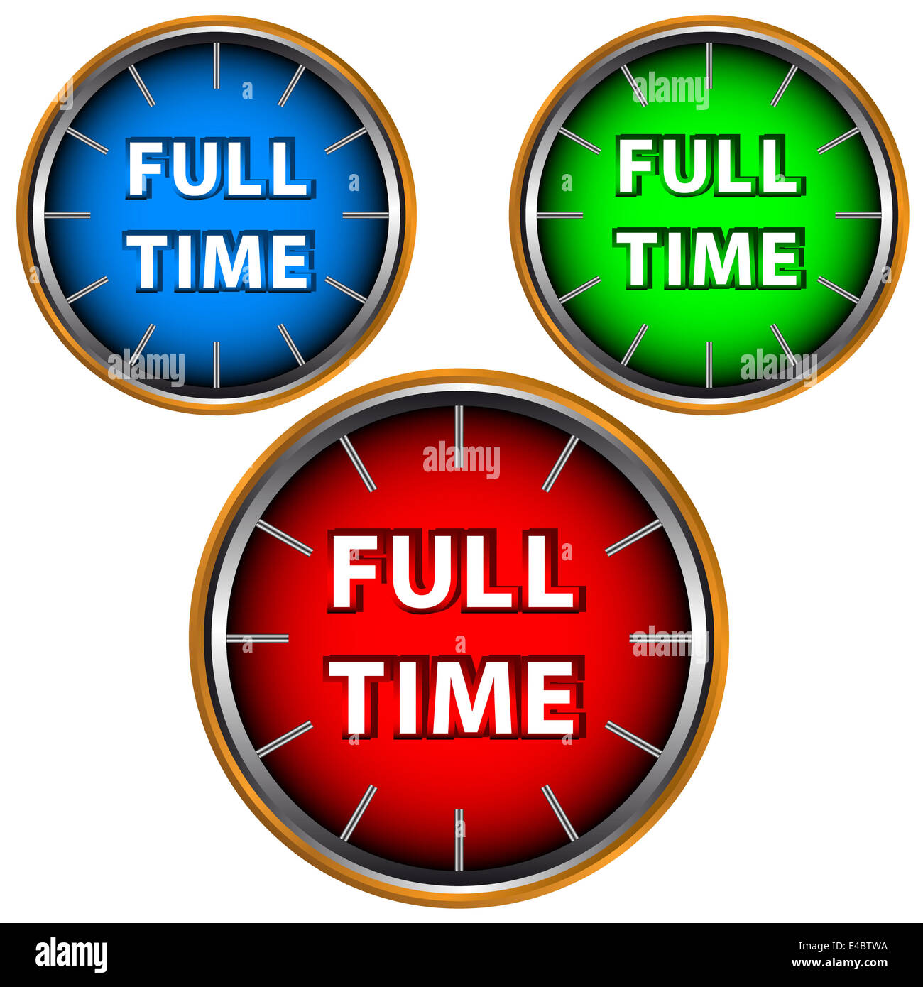 Full time icons Stock Photo - Alamy