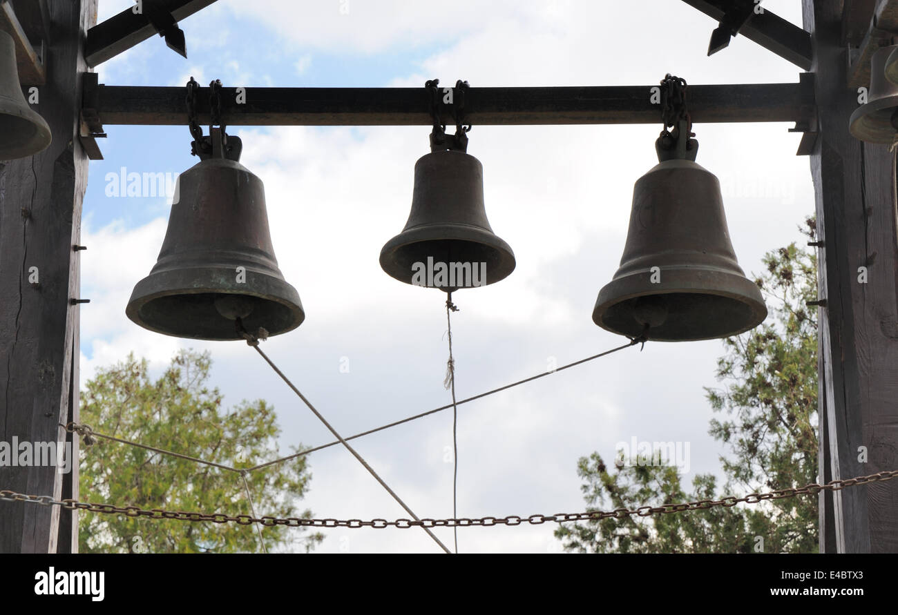 Set of ancient bells Stock Photo - Alamy