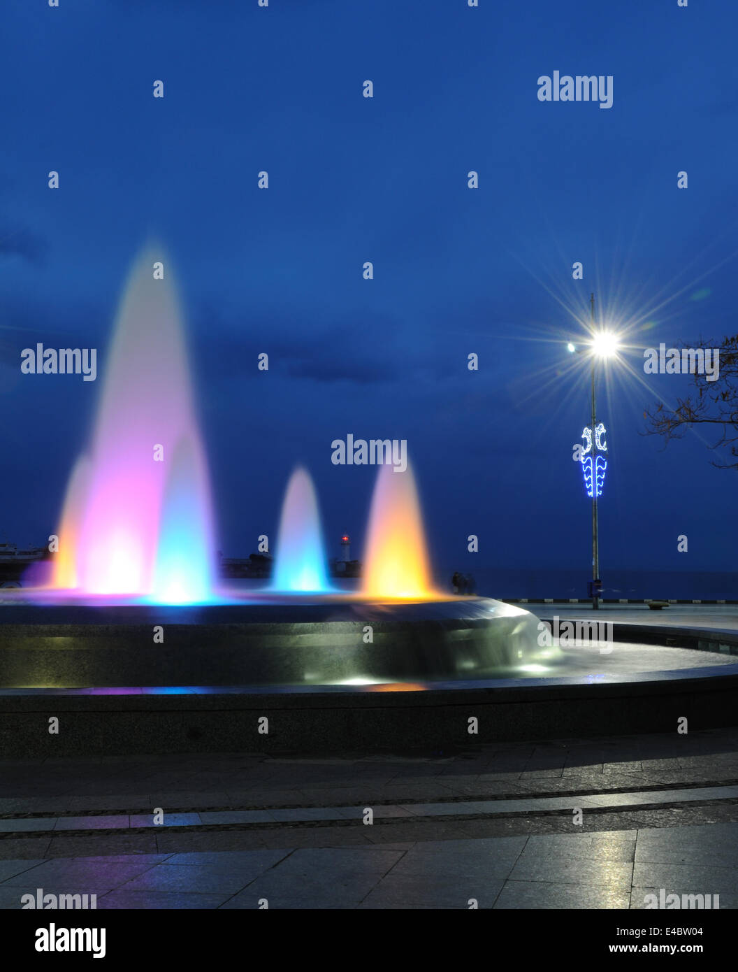 Beautiful night image fountain color hi-res stock photography and ...