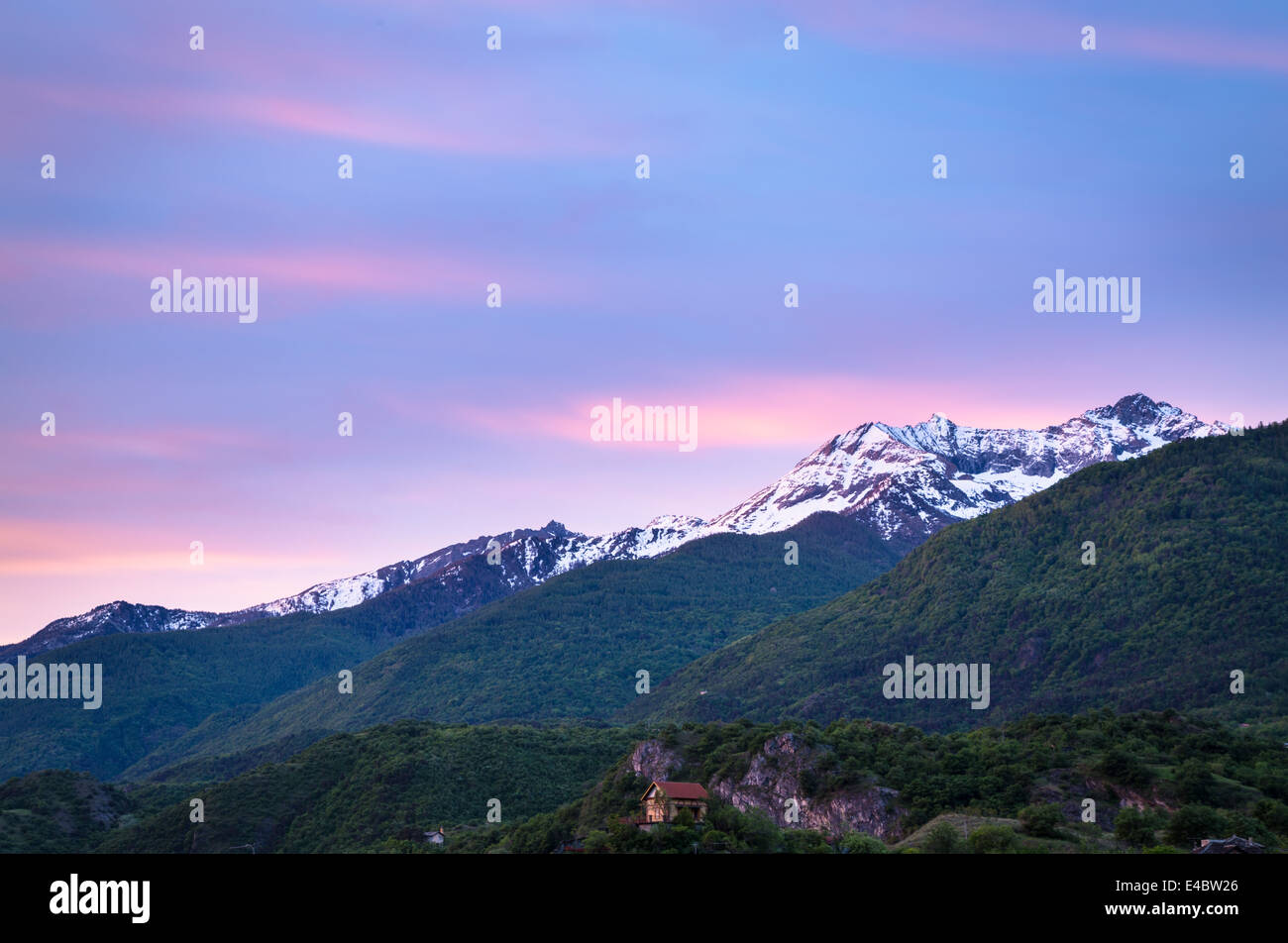 Dawn above Susa, Piedmont,Italy Stock Photo - Alamy