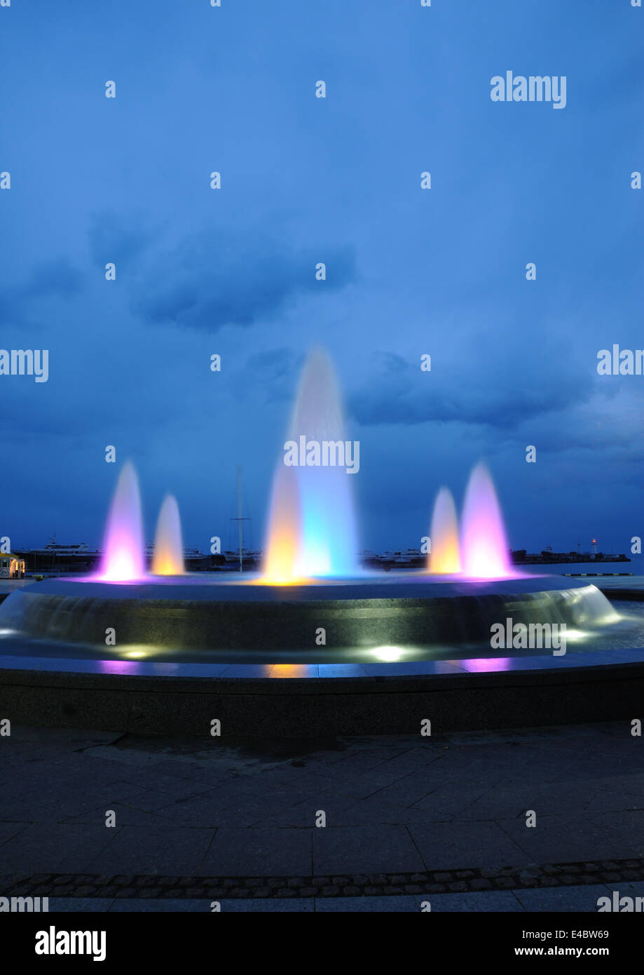 Beautiful night image fountain color hi-res stock photography and ...