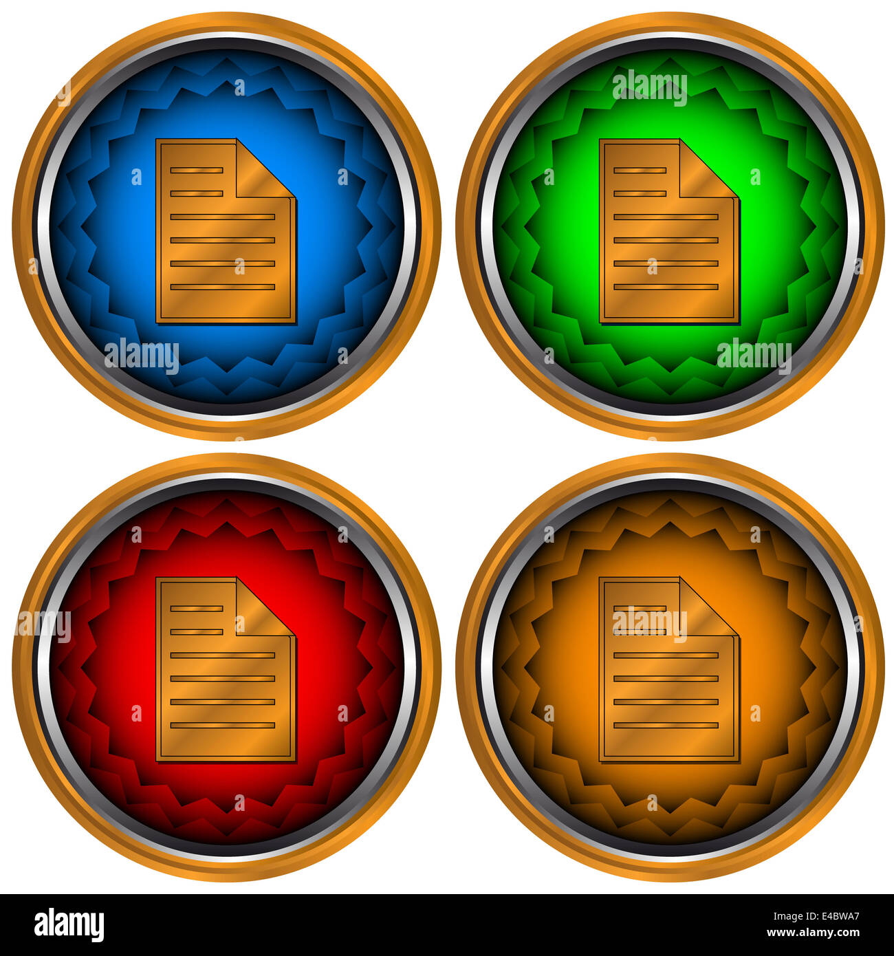Four gold colored vector hi-res stock photography and images - Alamy