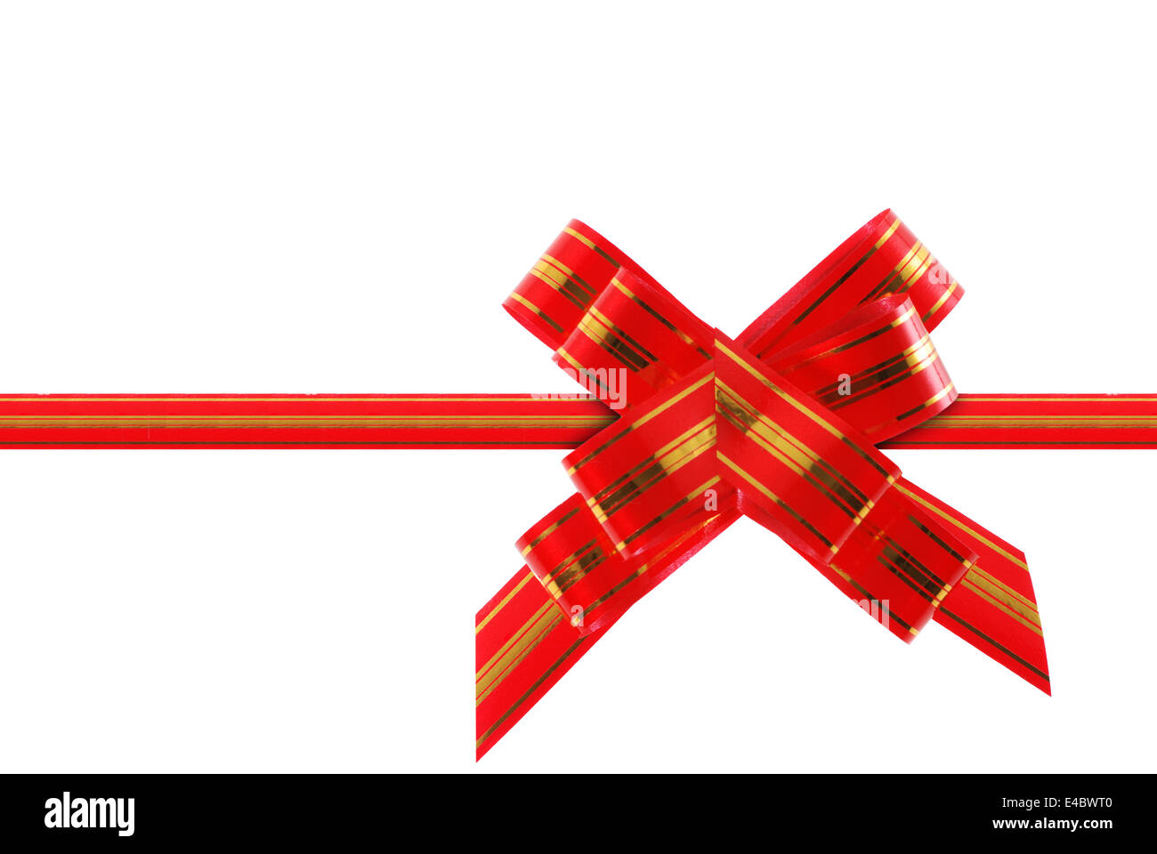 Congratulatory ribbon red Stock Photo - Alamy