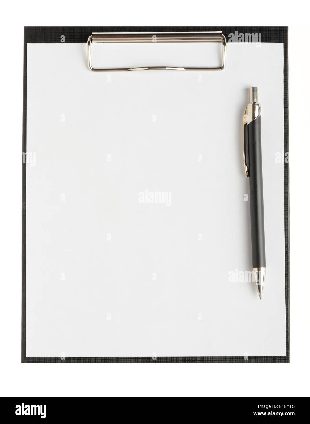 Folder for papers with pen Stock Photo - Alamy