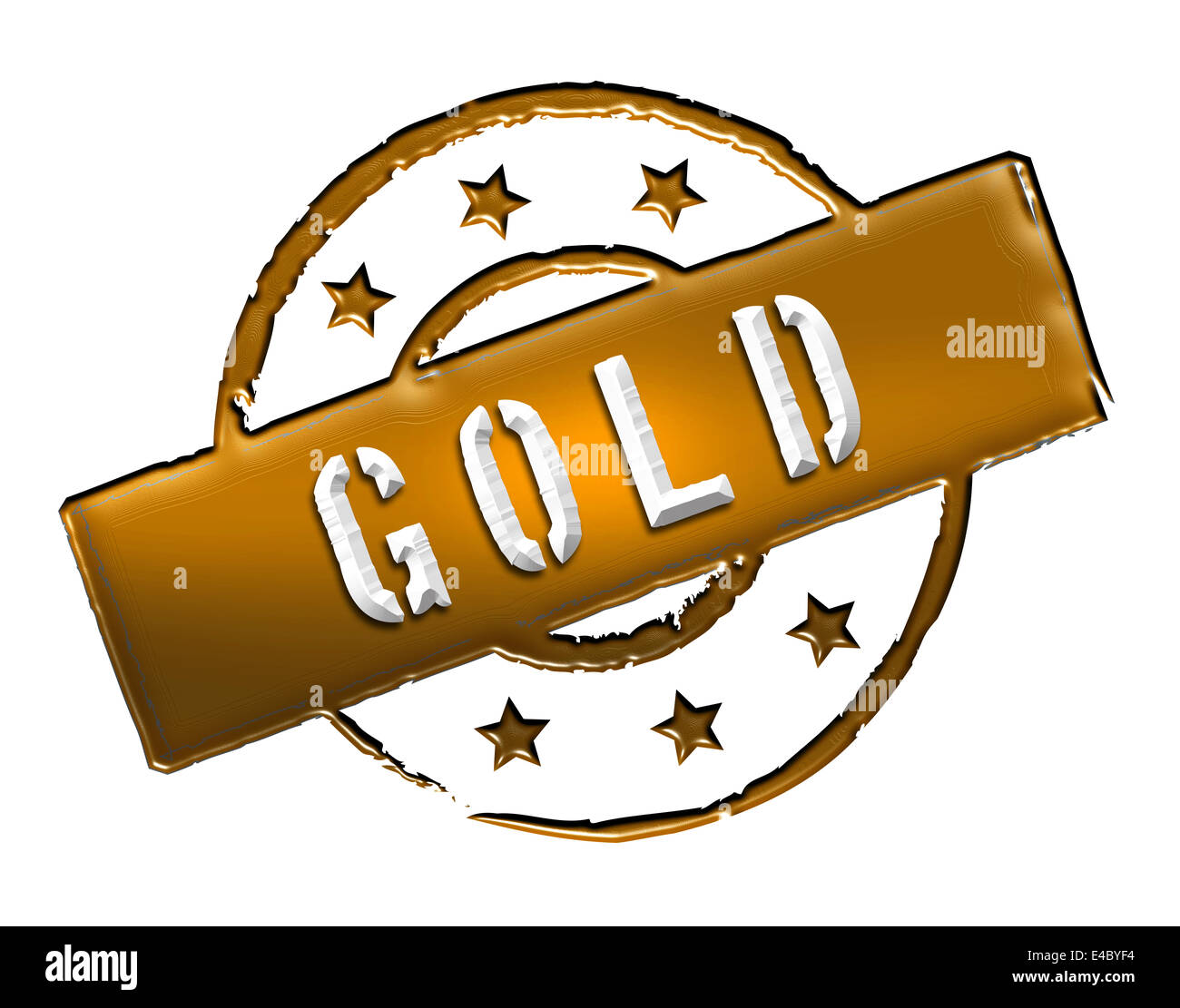 Stamp - Gold Stock Photo - Alamy