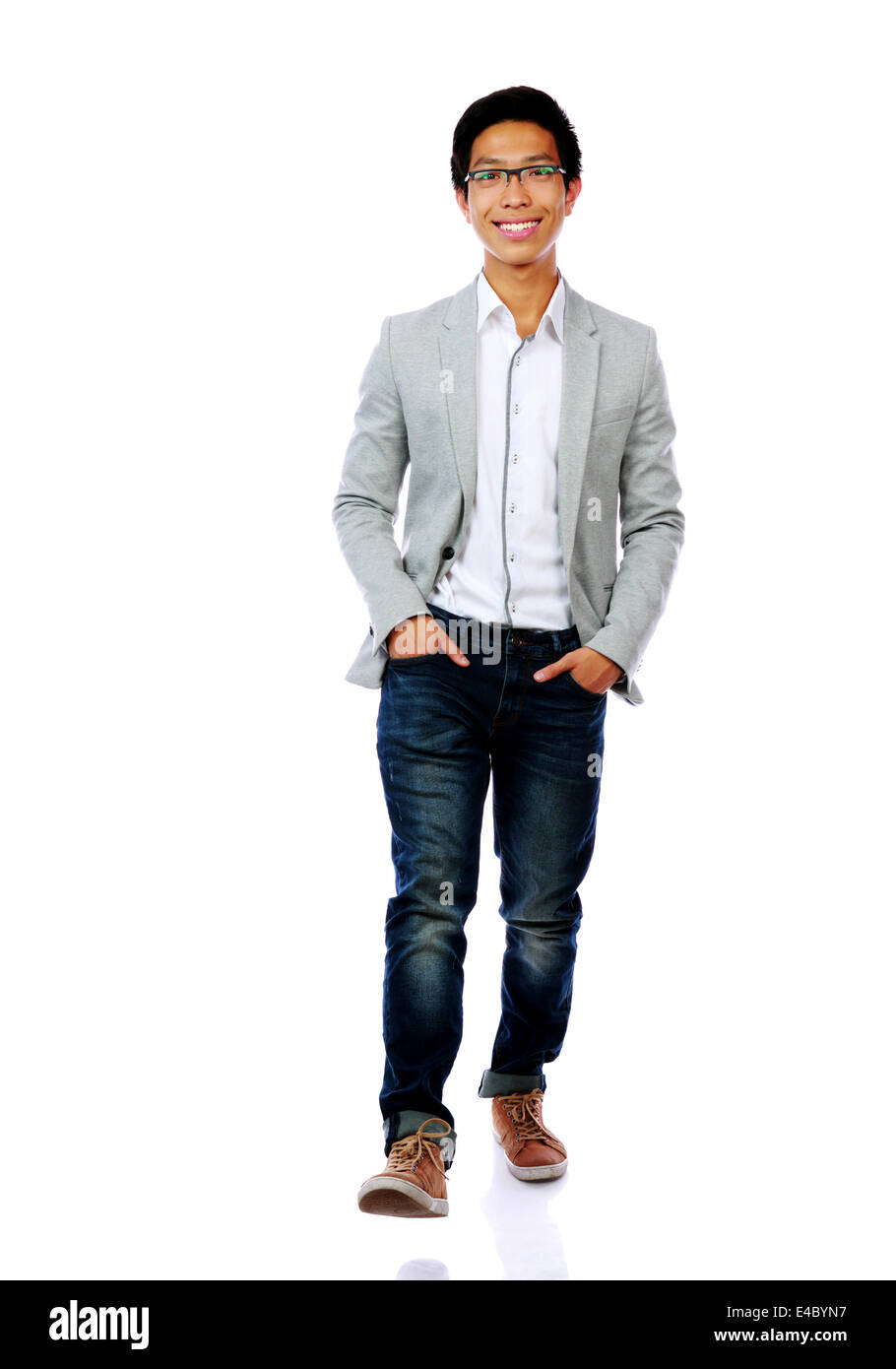 Full length portrait of a fashion man walking forward Stock Photo - Alamy