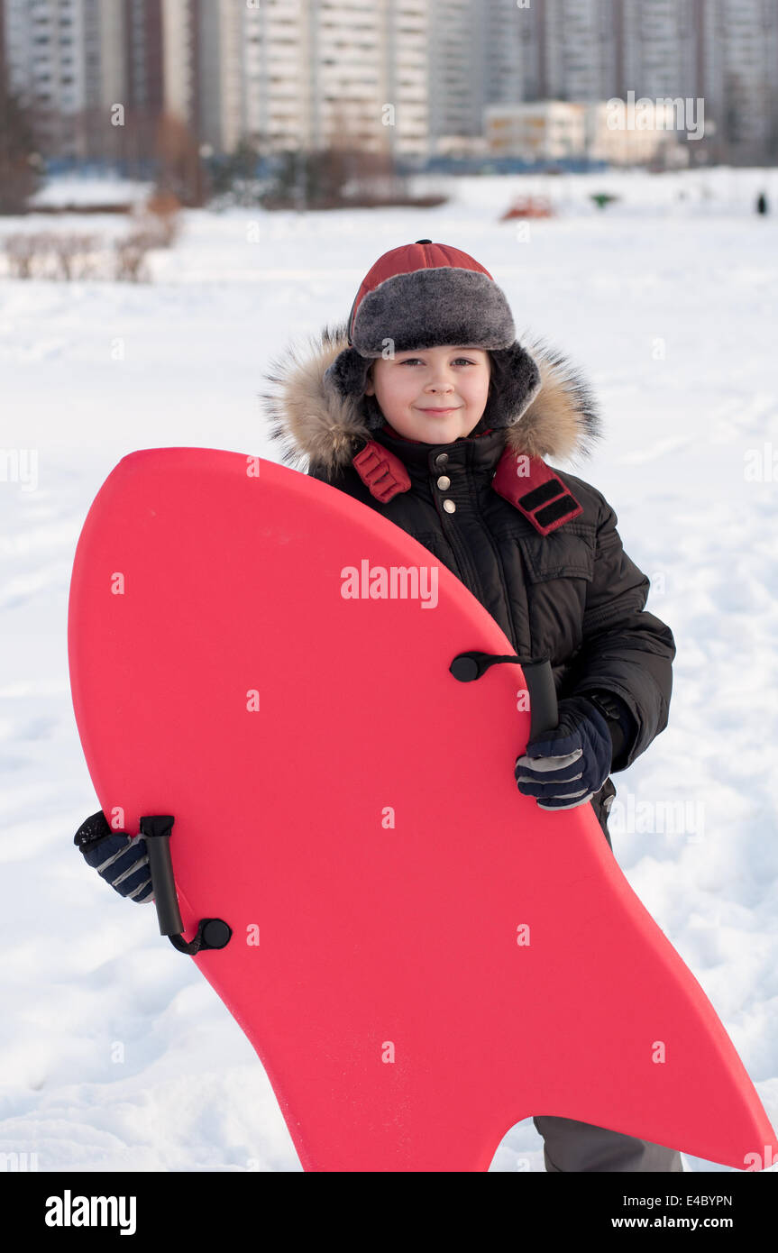 Child sled black hi-res stock photography and images - Alamy