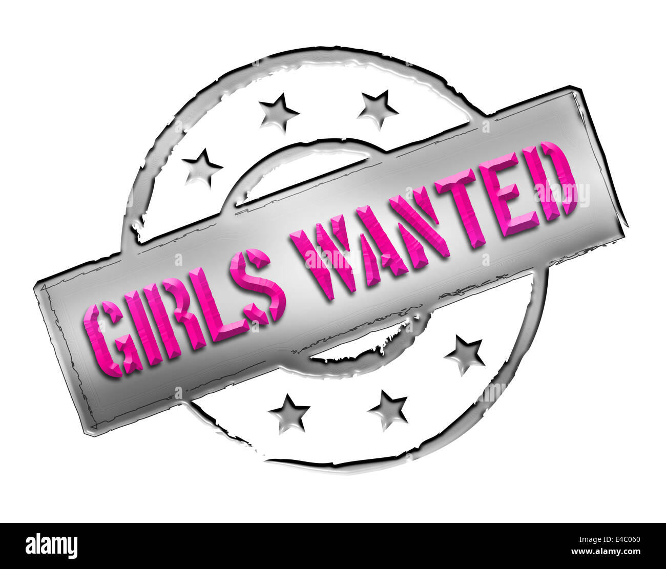 Stamp - GIRLS WANTED Stock Photo - Alamy