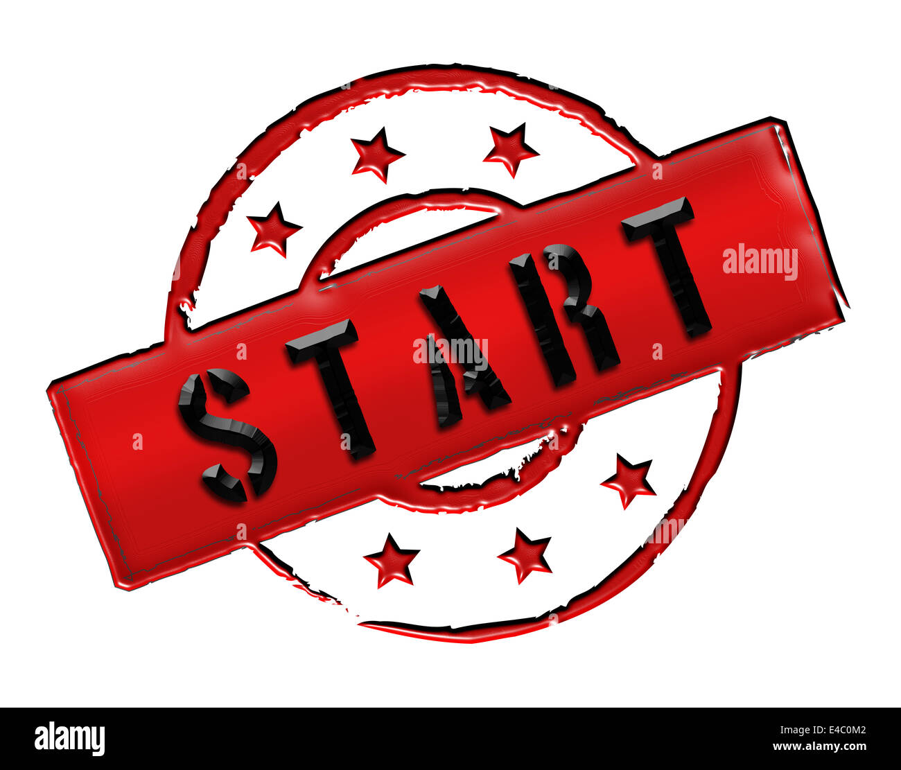 Stamp - START Stock Photo - Alamy