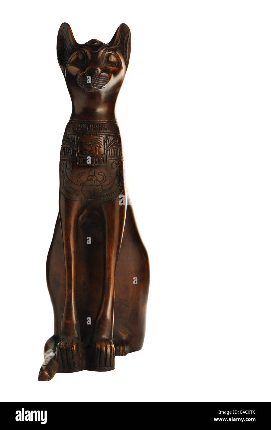 Egyptian cat on white Stock Photo - Alamy