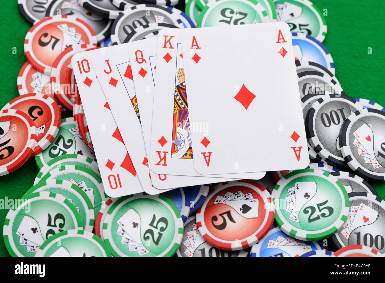 Poker royal flush hi-res stock photography and images - Alamy