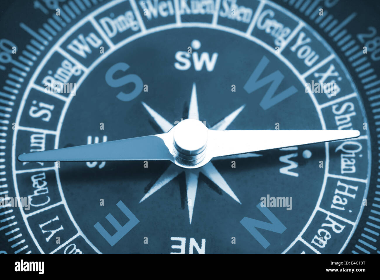 Compass blue background hi-res stock photography and images - Alamy