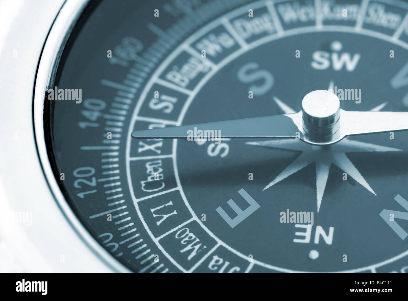 Compass blue background hi-res stock photography and images - Alamy