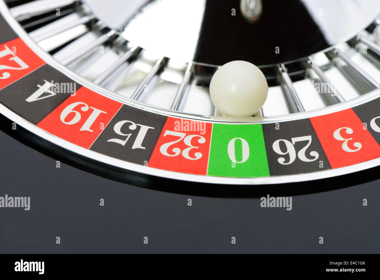 Roulette wheel in casino closeup Stock Photo - Alamy