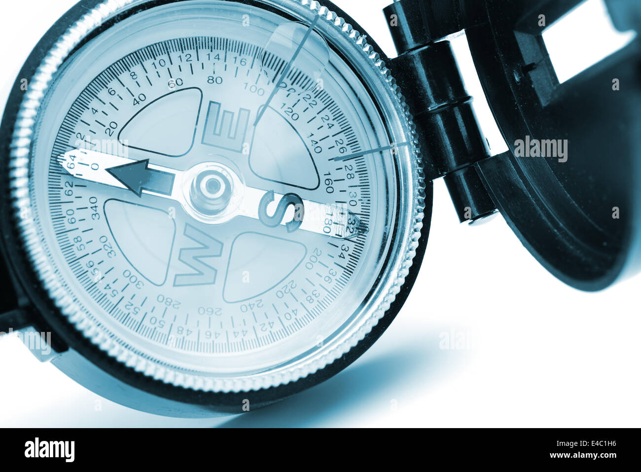 Compass blue background hi-res stock photography and images - Alamy