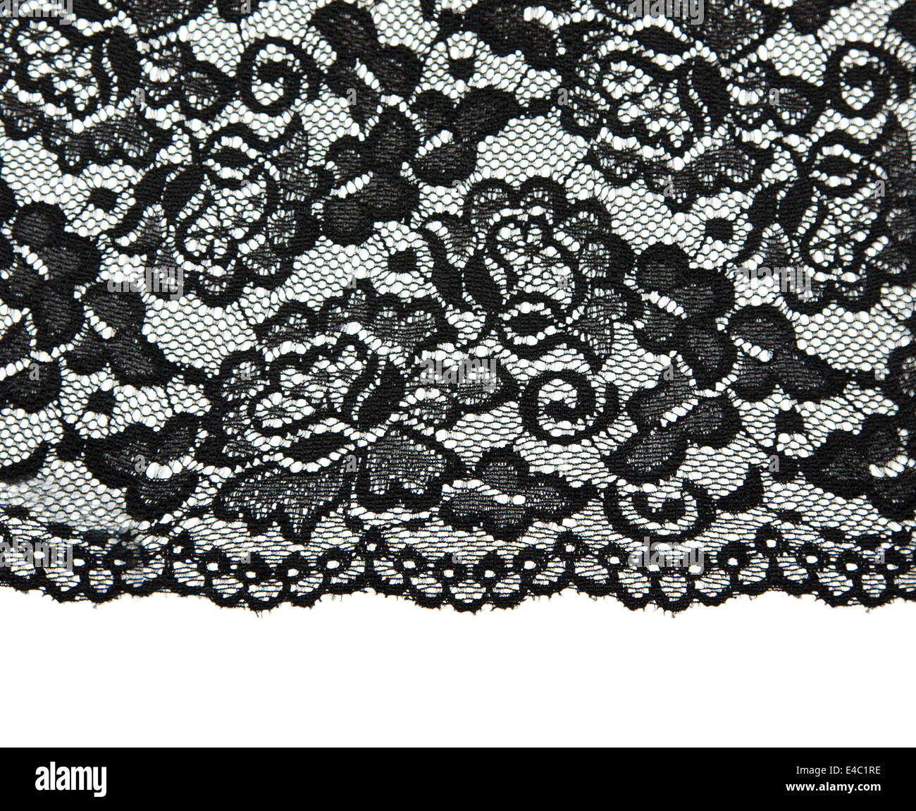 Black lace with pattern with form flower Stock Photo - Alamy