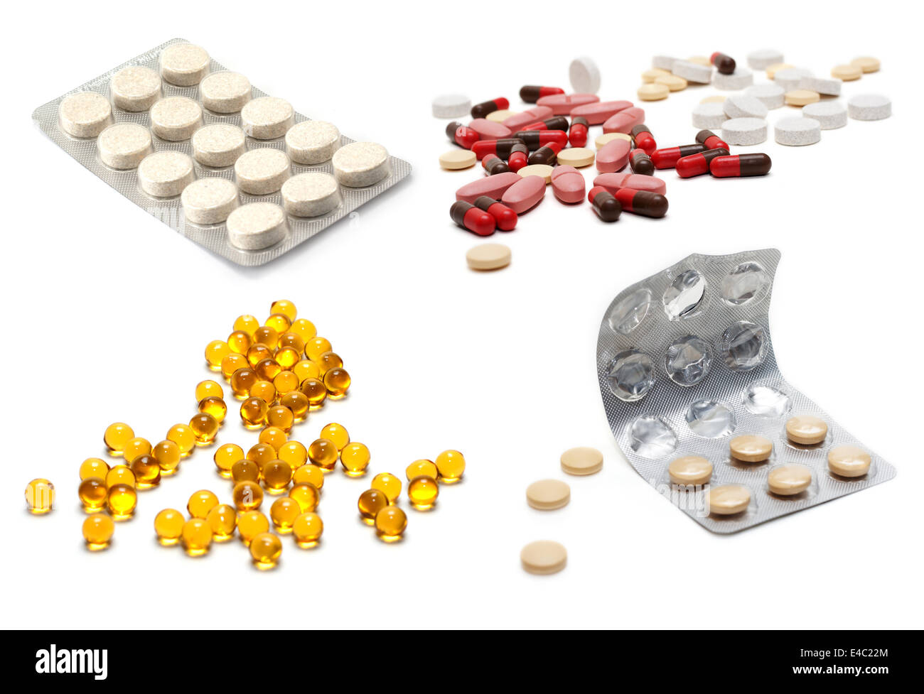 Сollage from tablets and capsules Stock Photo - Alamy
