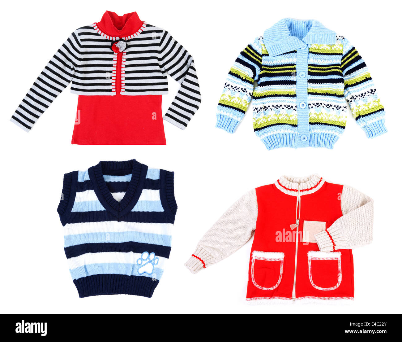 Collage from four warm sweaters Stock Photo - Alamy