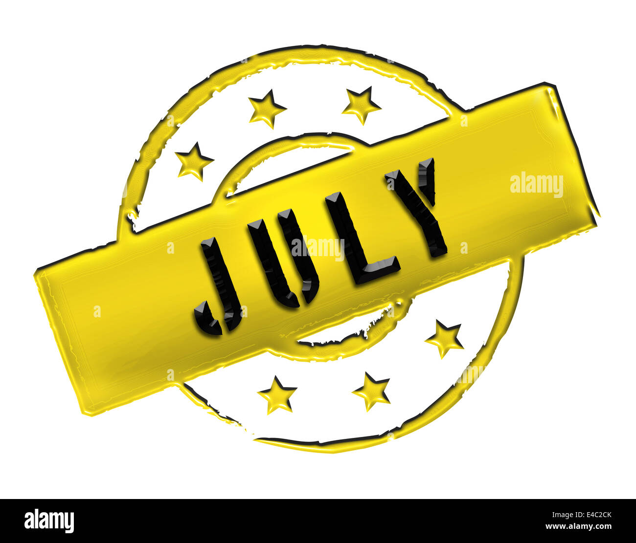 Stamp - JULY Stock Photo - Alamy