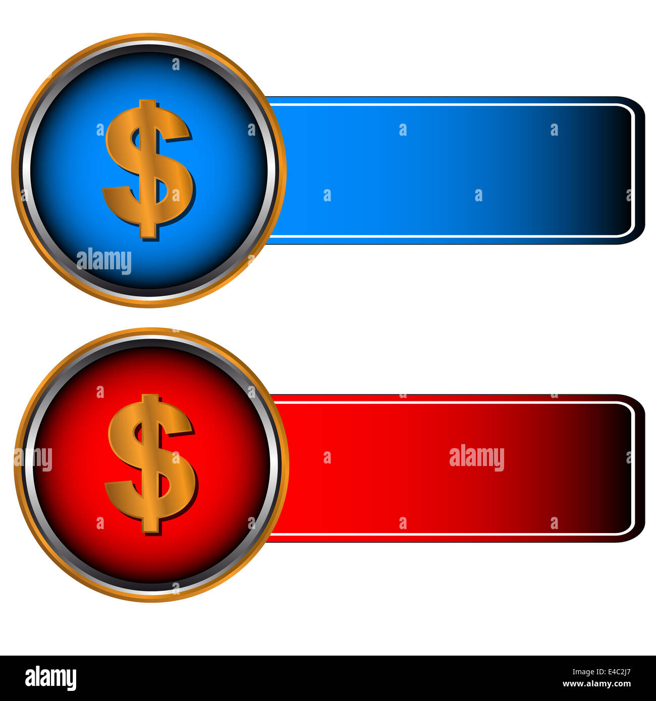 Two symbols of currencies Stock Photo - Alamy