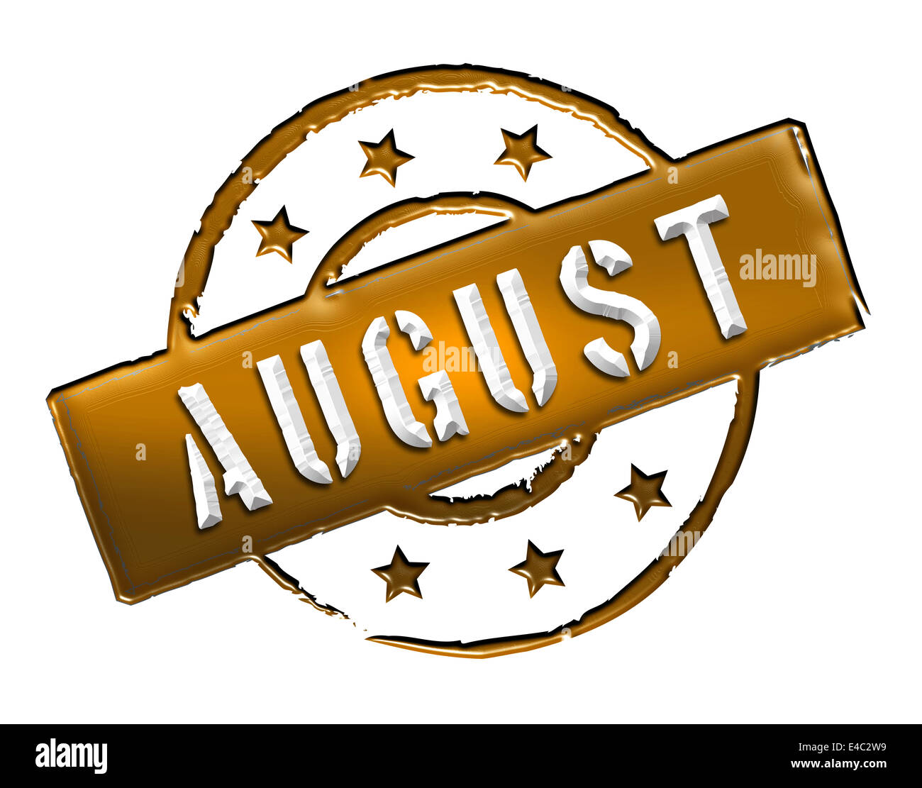 Stamp - AUGUST Stock Photo - Alamy