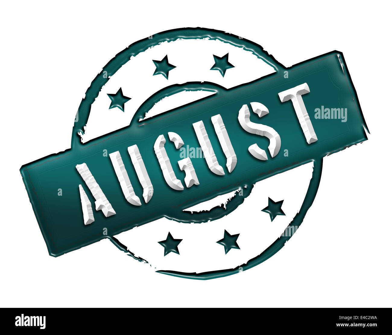 Stamp - AUGUST Stock Photo - Alamy