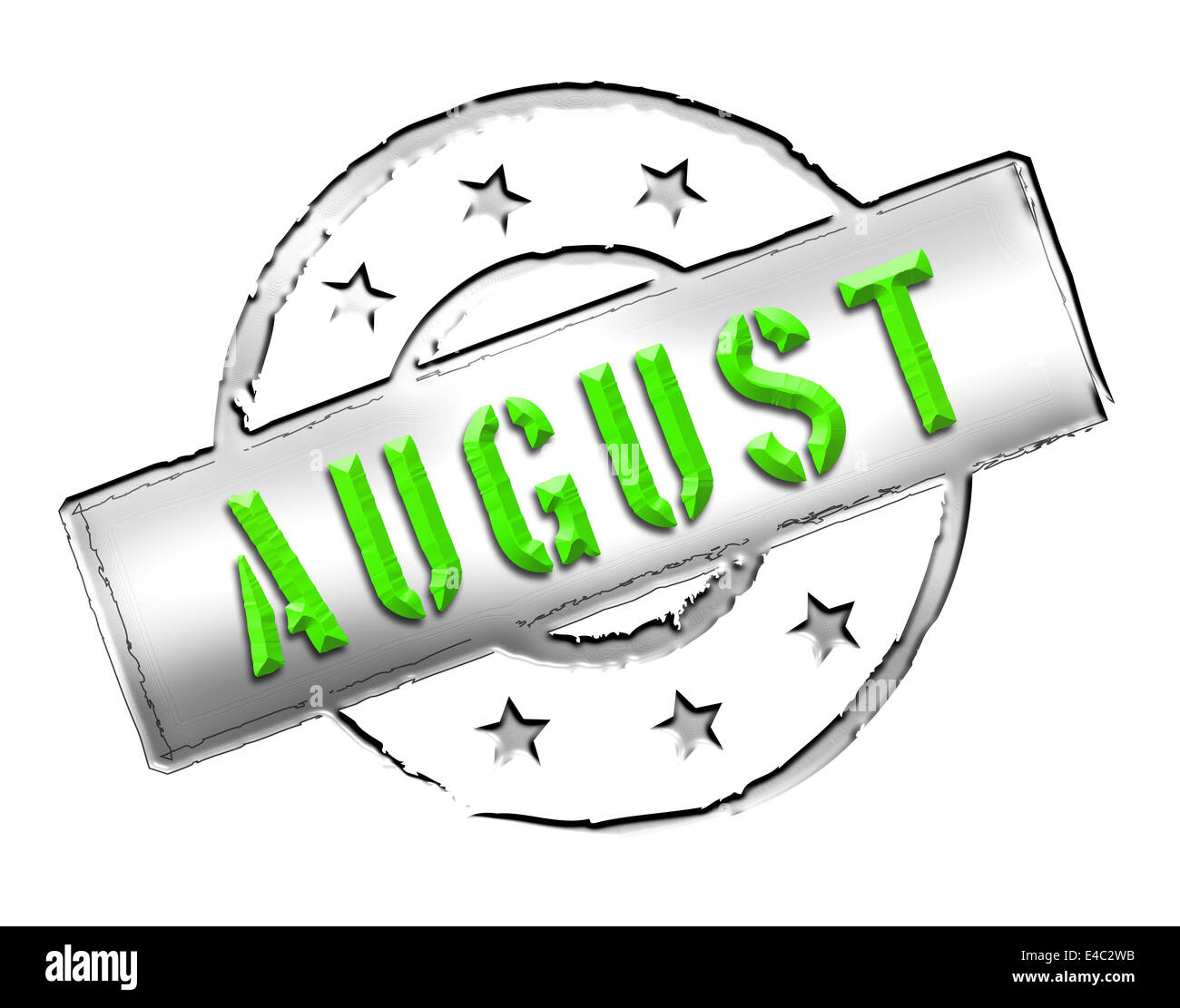 Stamp - AUGUST Stock Photo - Alamy
