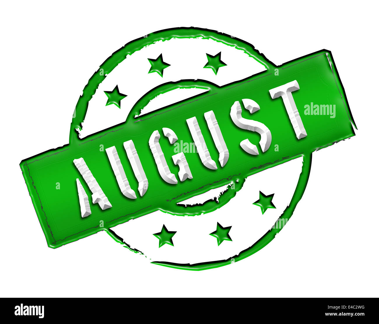 Stamp - AUGUST Stock Photo - Alamy