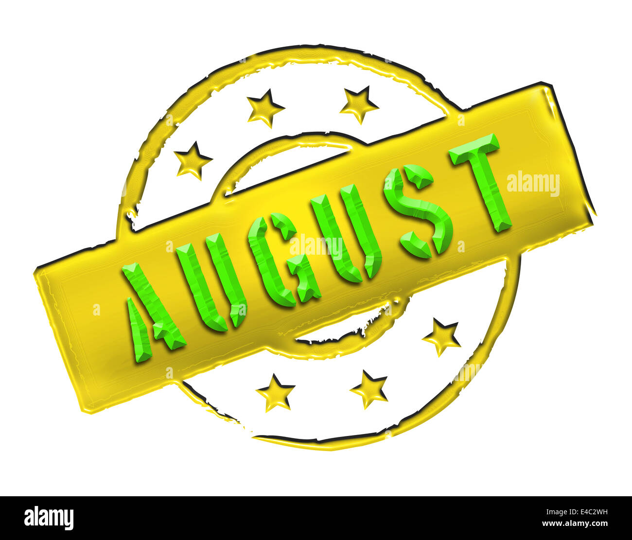 Stamp - AUGUST Stock Photo - Alamy