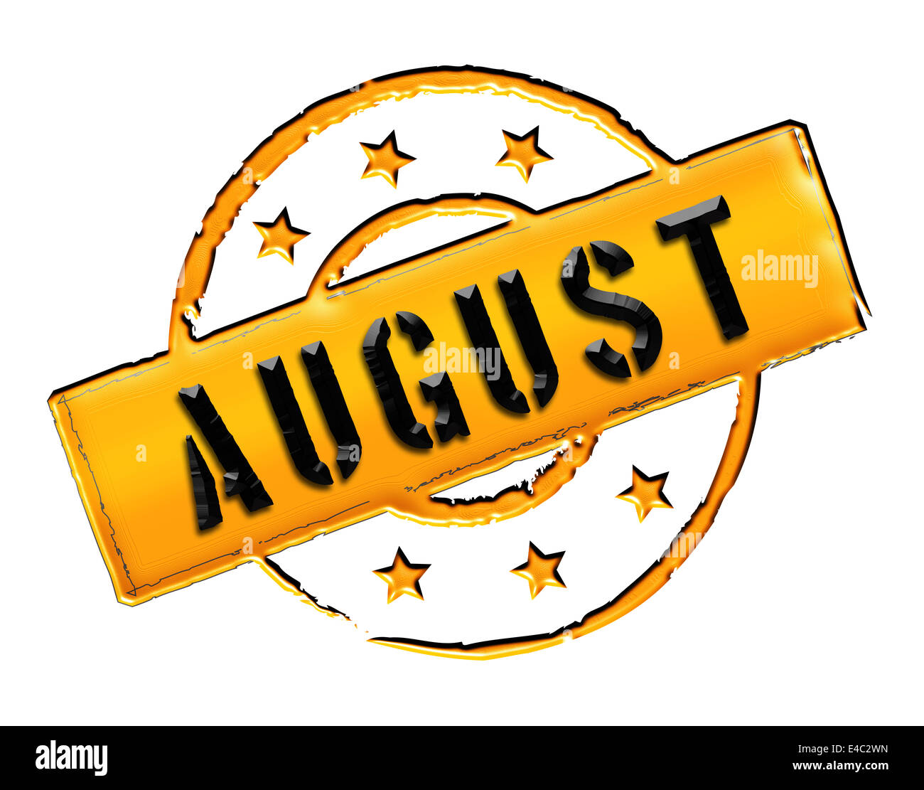 Stamp - AUGUST Stock Photo - Alamy