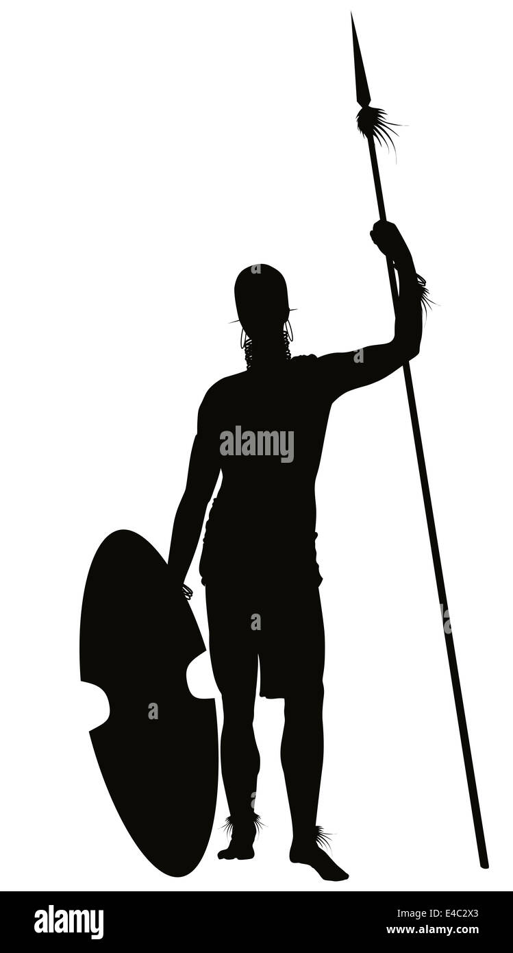 African warrior shield spear hi-res stock photography and images - Alamy