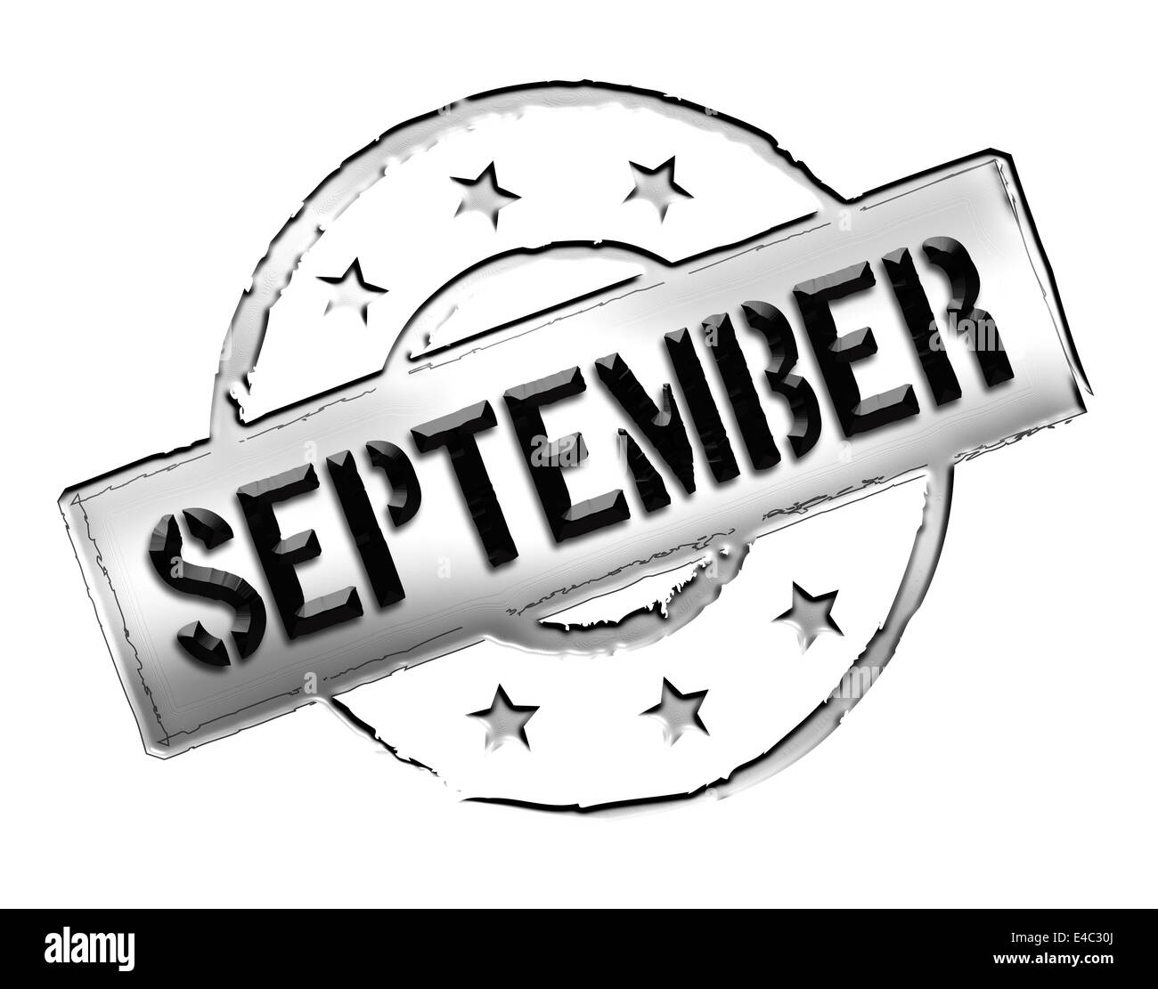 Stamp - SEPTEMBER Stock Photo - Alamy