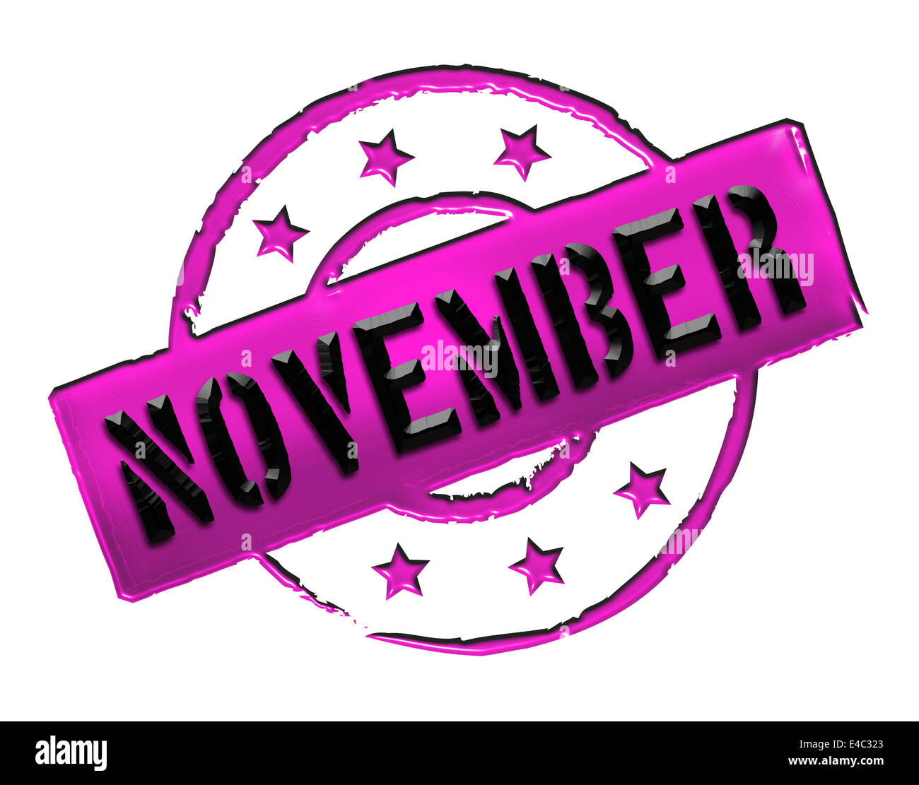 Stamp - NOVEMBER Stock Photo - Alamy