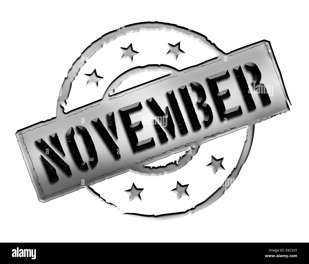 Stamp - NOVEMBER Stock Photo - Alamy