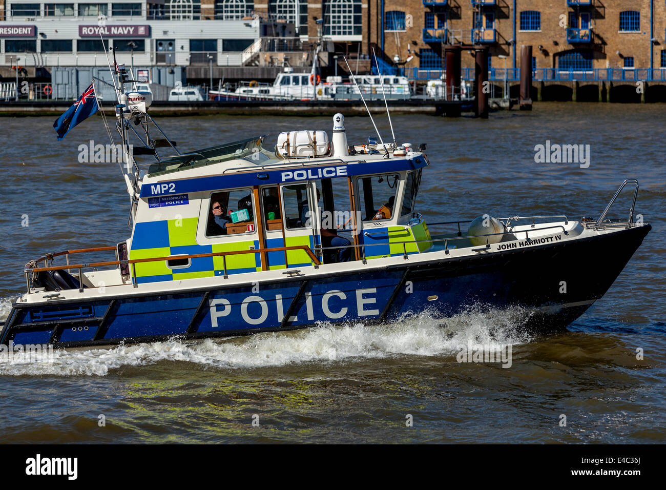 Police Patrol Boat, River Thames, London, England Stock Photo - Alamy