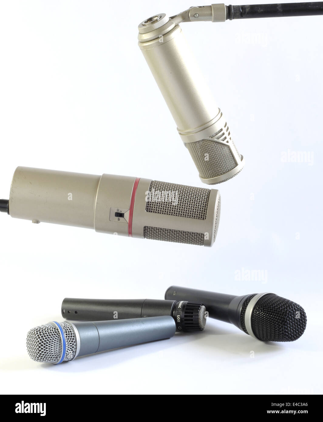 Studio and stage microphones Stock Photo - Alamy