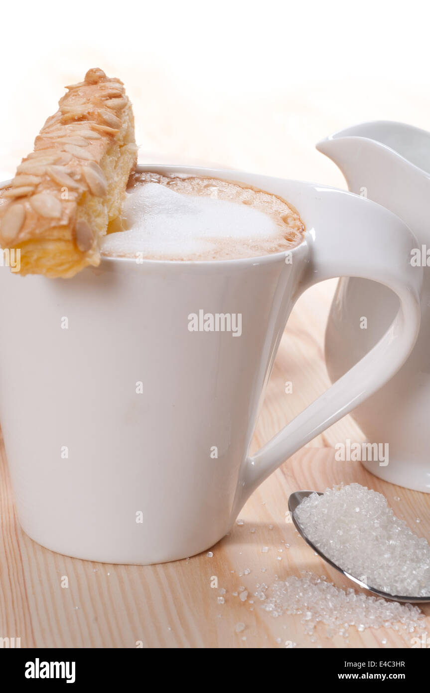 fresh breakfast coffee and pastry Stock Photo - Alamy