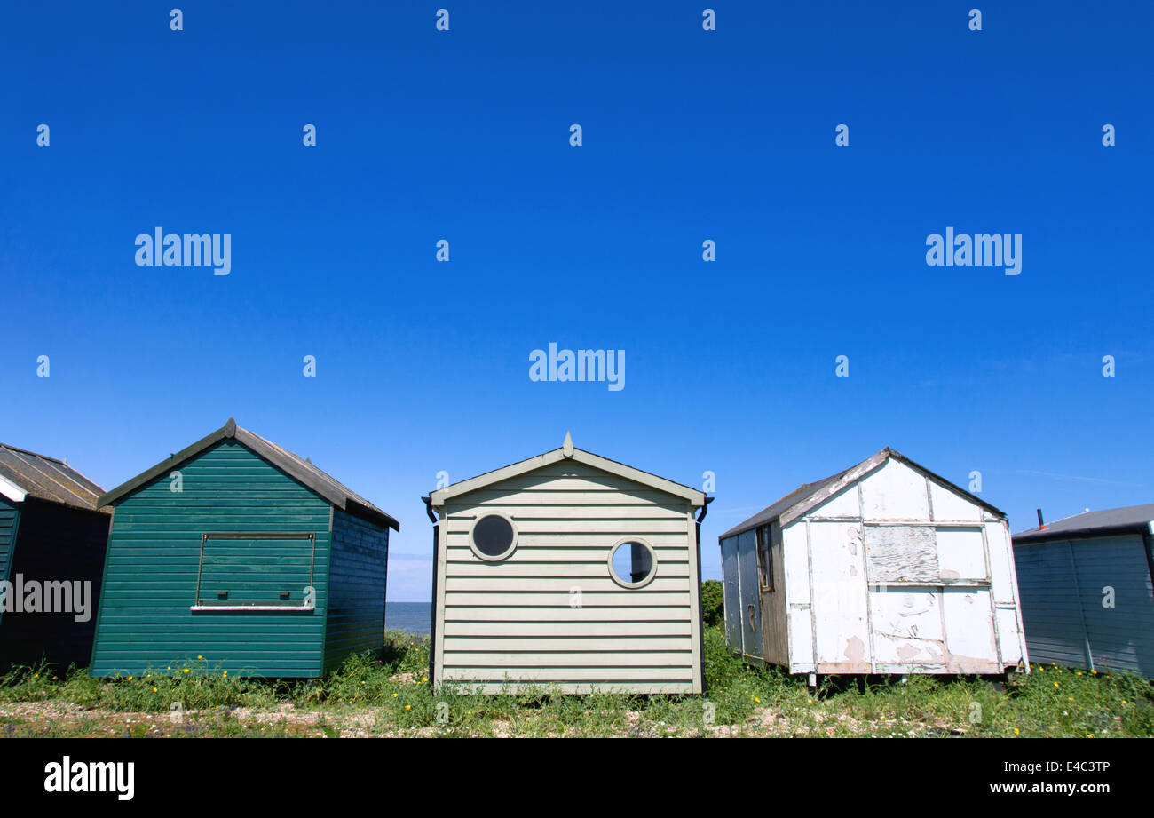 Summer beach huts Stock Photo - Alamy